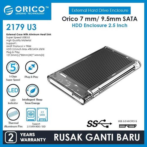 Jual ORICO 2179U3 2.5-Inch Hard Drive Enclosure - Hitam - Jakarta Utara ...