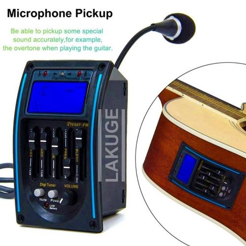 Jual Preamp Amplifier Gitar LCD 5 Band EQ Tuner System with Microphone ...