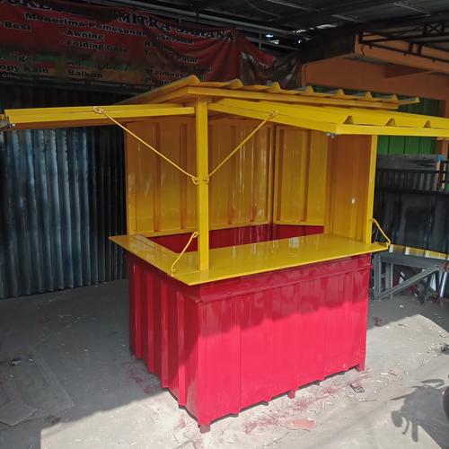 Jual gerobak murah booth kontainer roda rombong pameran warung kekinian ...