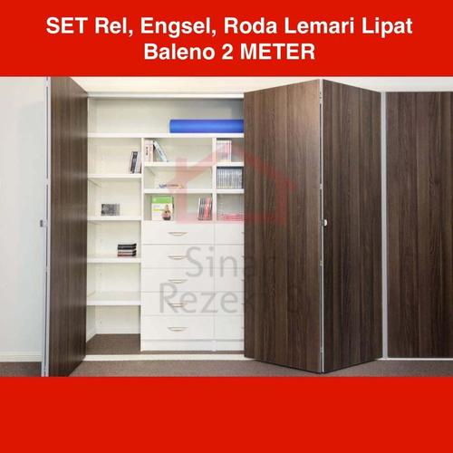 Jual Engsel Rel Lemari Lipat Tarik Dorong + Roda 2 M Fold Foldable ...