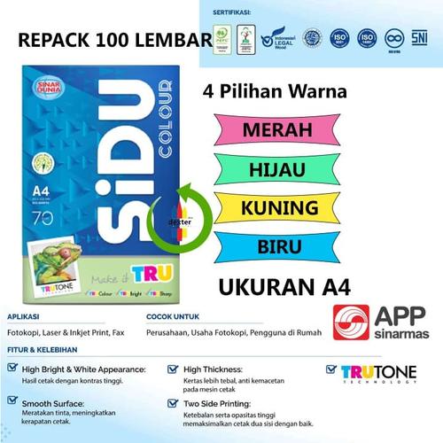 Jual KERTAS A4 70gr WARNA / HVS WARNA 55gr - Merah - Jakarta Barat ...