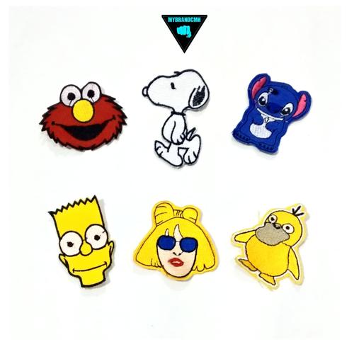 Jual ekstra patch Snoopy elmo bart Simpson duck stitch karakter lucu ...