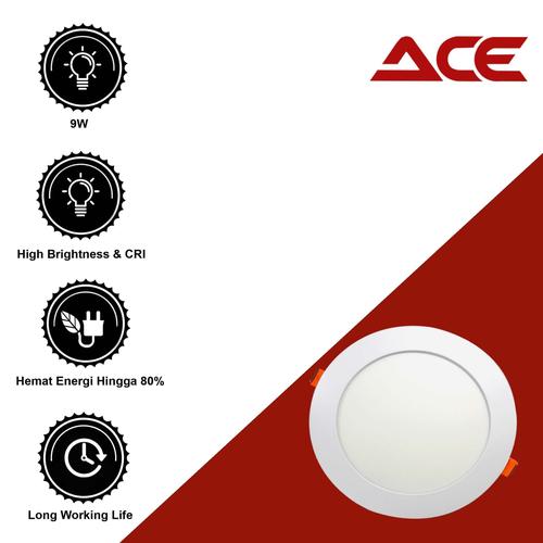 Jual LAMPU LED ACE DOWNLIGHT PANEL 5" - 9W - Moonlight - Kota Surabaya ...