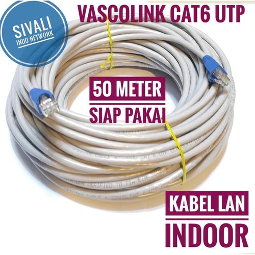 Jual VASCOLINK KABEL LAN CAT 6 SIAP PAKAI (PANJANG 50 METER) - Jakarta Barat - SIVALI INDO ...