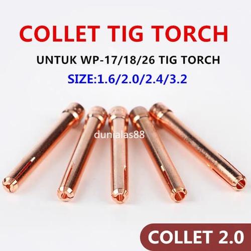 Jual Collet Argon Collet 2.0mm Tig Argon Alat Las Utk Torch Wp17 /18/26 ...