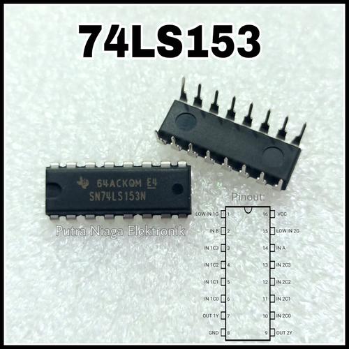 Jual ic TTL 74153 74LS153 Multiplexer SN74LS153N Dip 16p - Kota Bandung - Putra Niaga Elektronik ...