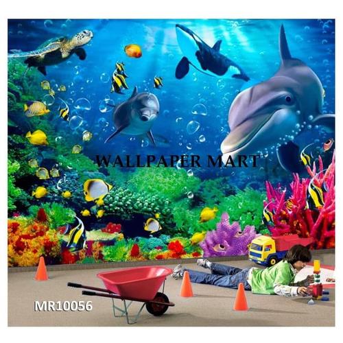 Jual Photowall Mural Dinding 3D Wallpaper Mural Motif Ikan Hiu Dasar ...