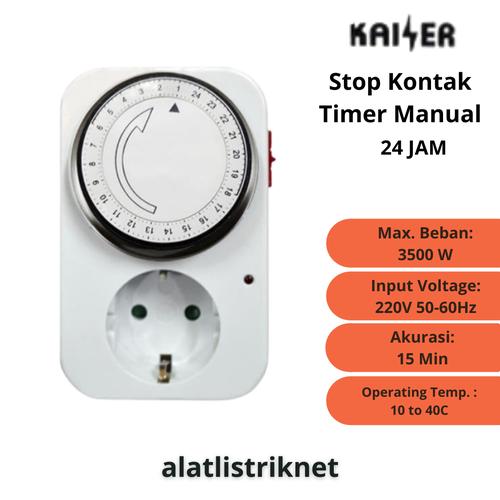 Jual KAISER STOP KONTAK TIMER ANALOG 24 JAM STOPKONTAK TIMER COLOKAN ...