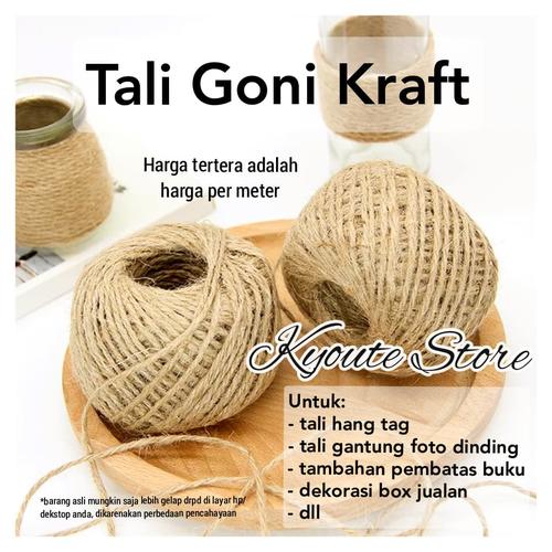Jual Tali Goni Kraft / Tali Craft per Meter for Hang Tag Scrapbook DIY ...