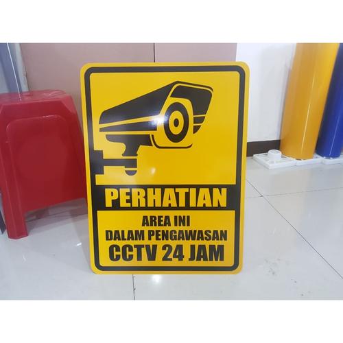 Jual Plang Papan Rambu CCTV Plat Aluminium 45x60 cm - Kota Bandung ...