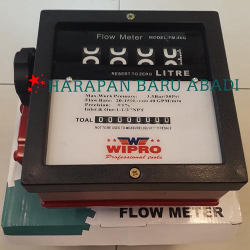 Jual Flow Meter 4 Digit WIPRO Drat 1 1/2" inch / Meteran Solar 4 Digit ...