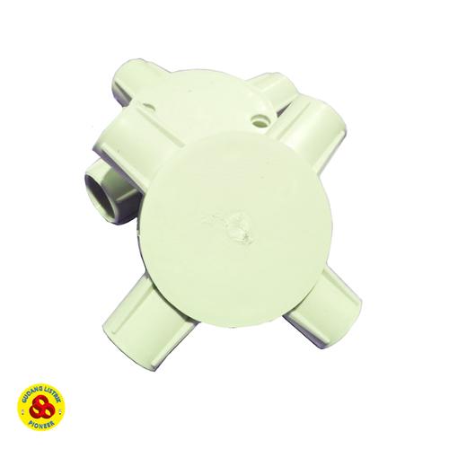Jual Tdus Cabang 4 Putih 20mm / T Dus C4 White Box Kabel Cross Dus ...