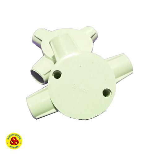 Jual Tdus Cabang 3 Putih 20mm / T Dus C3 White Box Kabel Tee - Jakarta ...