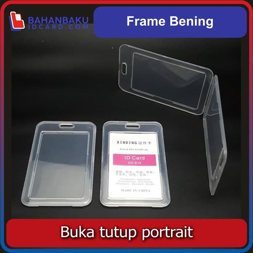 Jual frame casing box tempat ID card flashdisk holder bening tutup ...