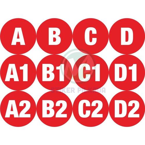Jual stiker vinyl NOMER URUT KURSI 5X5CM - Kota Tangerang Selatan ...