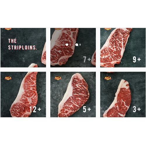 Jual Striploin Wagyu AUS Daging Sapi Beef Marbling 5+ - Shabu Slice ...