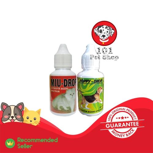 Jual MIU & POPPY DROP 30ML OBAT ANTI BIOTIK TETES UNTUK KUCING & ANJING ...