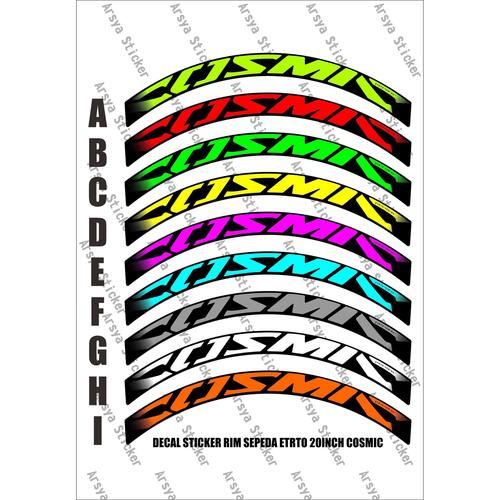 Jual Decal sticker rims COSMIC untuk sepeda BAN ukuran 20inch - Kab ...