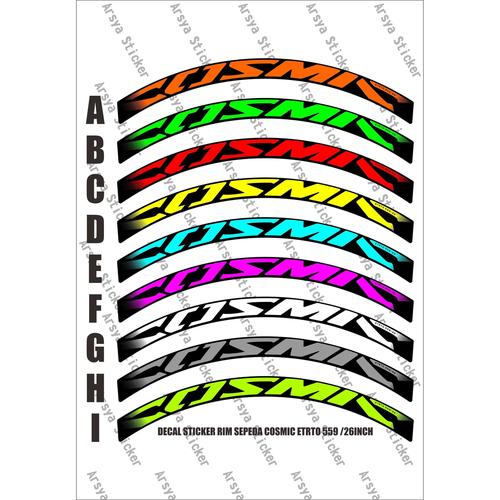 Jual Decal sticker rims COSMIC untuk sepeda BAN ukuran 26 inch - Kab ...