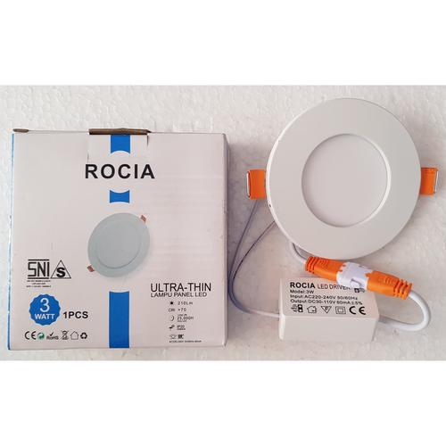 Jual Lampu Panel LED Rocia/ Downlight Panel LED 3 Watt Bulat Ultra Thin ...