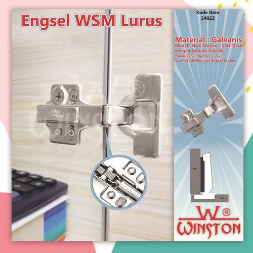 Jual PROMO Engsel Sendok Hidrolik Lurus WINSTON slow motion sofclose ...