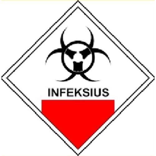 Jual STICKER SIGN INFEKSIUS / LIMBAH B3 UK 10X10CM SIGN K3 STIKER ...