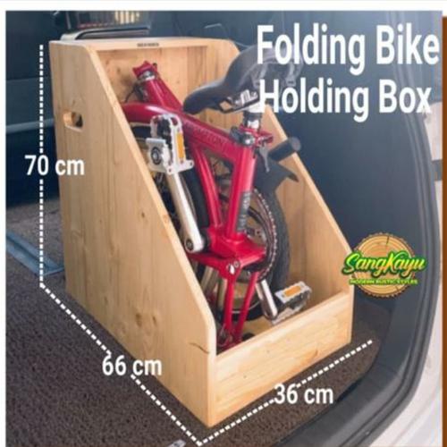 Jual Tempat sepeda lipat / kotak sepeda lipat / box sepeda kayu ...