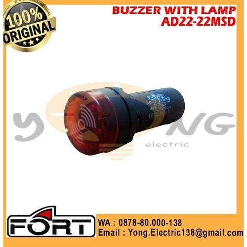 Jual Buzzer With Lamp FORT / AD22-22MSD / 22mm 220VAC 24VDC - Jakarta ...