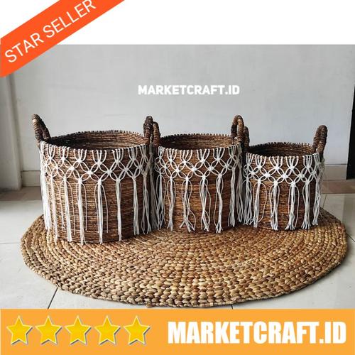 Jual Keranjang anyaman/keranjang serbaguna/keranjang macrame/pot ...