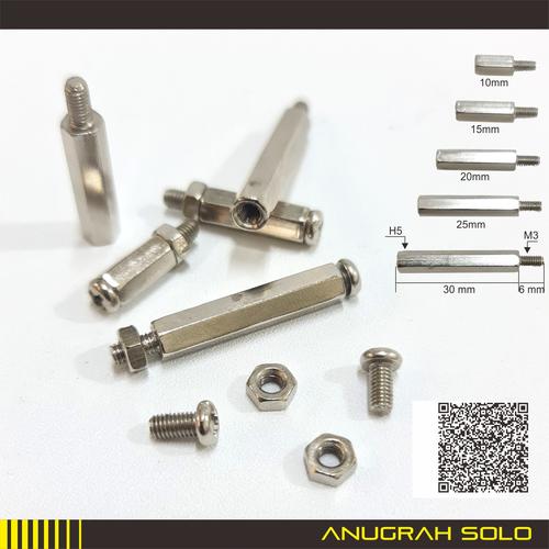Jual SPACER PCB BAUT DUDUKAN PCB 1CM 2CM 3CM HEXAGONAL COLUMN - 1CM ...
