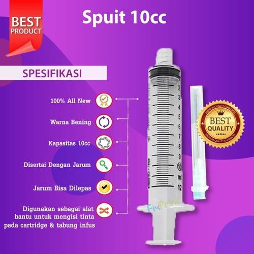 Jual Spuit 10cc, Syringe 10cc, Suntikan Tinta 10ml, Spuid Ukuran 10 ml ...