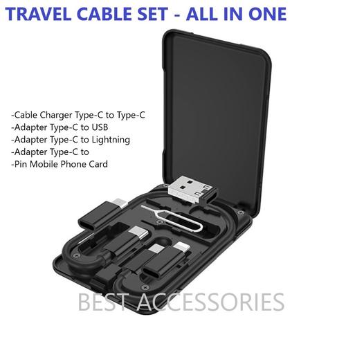 Jual Travel Cable Charge Set Case Slim Android Iphone Kabel Charger 638 ...