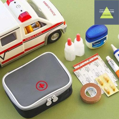 Jual Tas Obat Travel Bag P3K Medical First Aid Kit - Gray - Jakarta ...