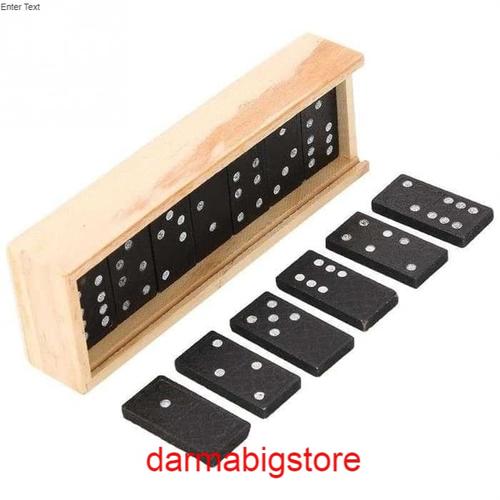 Jual Domino Kayu Balok Gaple Game Kartu QQ Isi 28pcs Kartu Domino Tebal ...