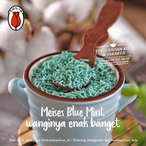 Jual Tulip Meises BLUE MINT 100gr Meses Rasa MINT Mesis Chocorice Ceres ...