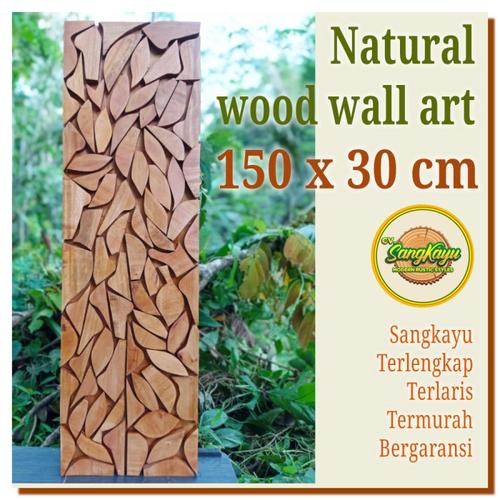 Jual Tree Slice Wall Art 100x30cm hiasan dinding kayu alami bukan ...
