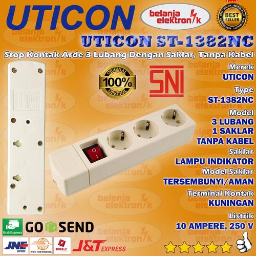Jual STOP KONTAK 3 LUBANG DENGAN SAKLAR TANPA KABEL UTICON ST-1382 NC - Jakarta Barat - Belanja ...