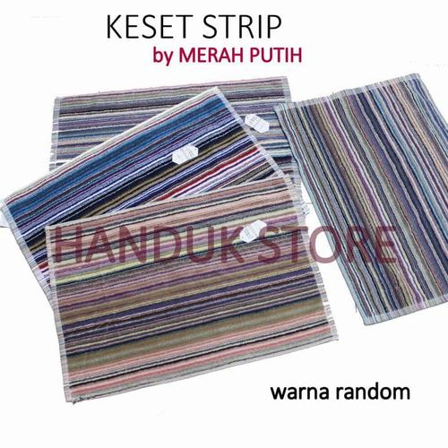 Jual KESET handuk Merah Putih motif strip garis garis 40x60 - Warna dan ...