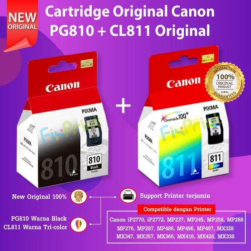 Promo SET Canon PG810 CL811 Original Cartridge Tinta Printer iP2770 ...
