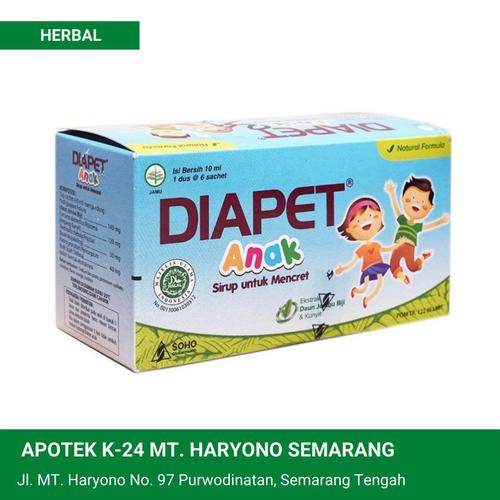 Jual DIAPET ANAK SIRUP SACHET 10 ML 6 Sachet Untuk Mencret - Diare Anak ...