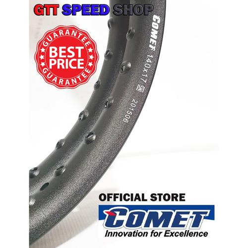 Jual VELG COMET U-SHAPE 140 X 17 WARNA HITAM DEPAN BELAKANG LEBAR RATA ...