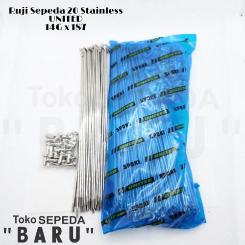 Jual TB - Spoke / Ruji Sepeda UNITED Stainless Ukuran 20 - 1 Roda ...