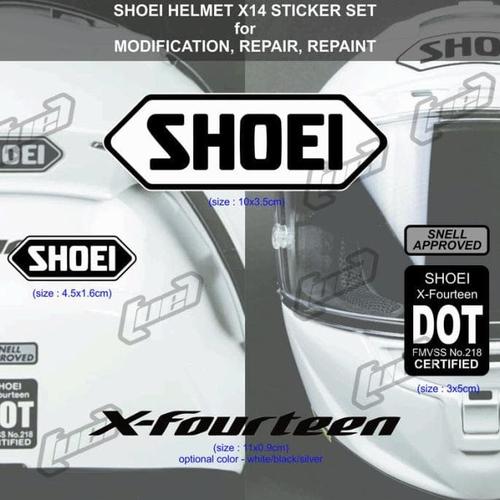 Jual Terbaru Sticker Set Helm Shoei X14 Untuk Repair, Repaint, Modif ...
