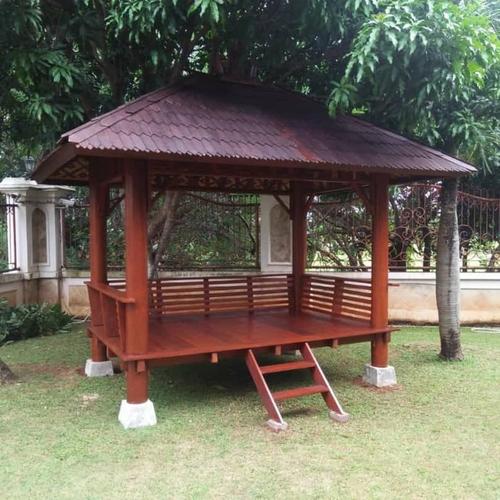 Jual saung gazebo kayu kelapa berbagai ukuran - spesialis saung kayu ...