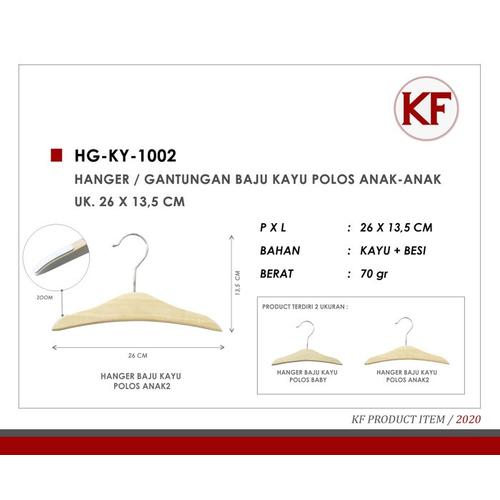 Jual 270 HANGER GANTUNGAN BAJU KAYU POLOS ANAK ANAK UK 26 X 13 CM ...