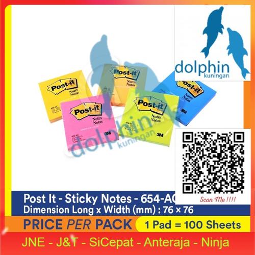 Jual Sticky notes - Post-it - 654-AC - Merah Muda - Jakarta Utara ...