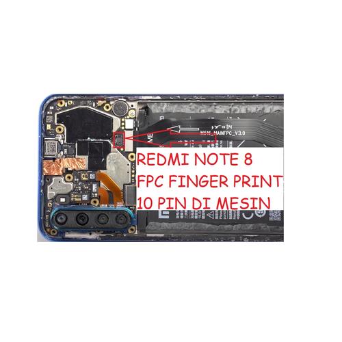 Jual FPC FINGERPRINT XIAOMI REDMI NOTE 8 10PIN DIMESIN KONEKTOR SENSOR ...