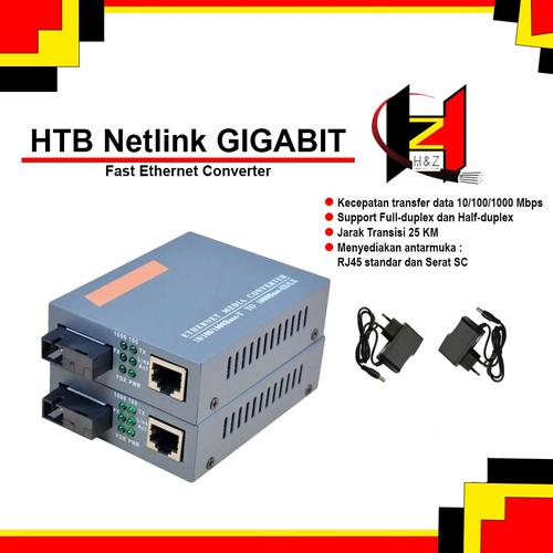 Promo Netlink HTB GS03 HTB-GS03 Gigabit Single mode Media Converter - Kab. Tangerang - kawasan ...
