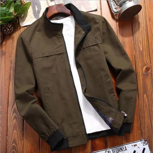 Jual jaket terbaik terlaris pria/jaket dril bahan katun dril - coklat M ...