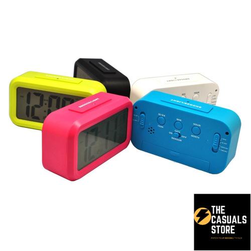 Jual jam digital termometer thermometer suhu ruangan waker alarm - Biru ...
